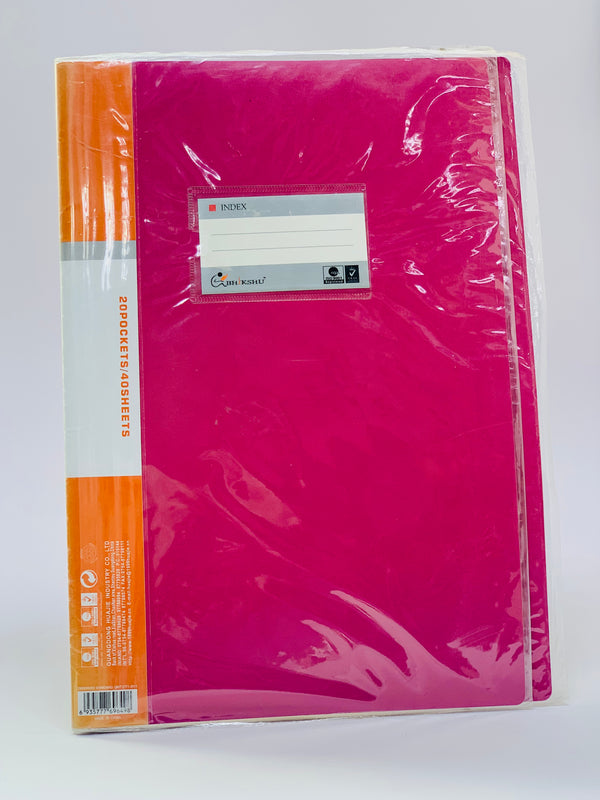 FULL SCAPE 20 PCKET DISPLAY BOOK – AL NAHAR STATIONERY