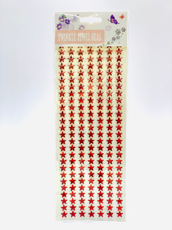 TWINKLE JEWEL SEAL RED STAR STICKER – AL NAHAR STATIONERY