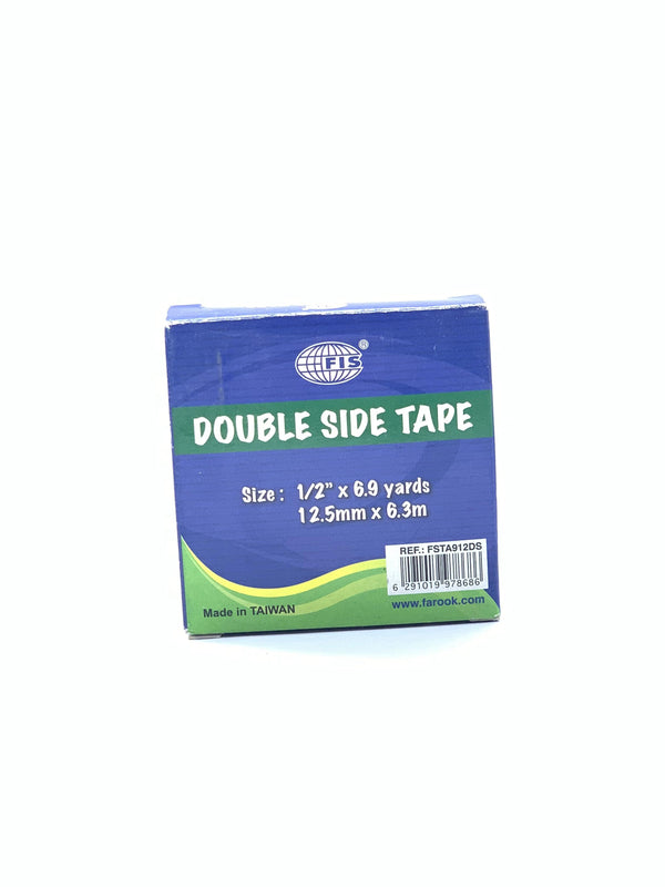 FIS DOUBLE SIDE TAPE 1/2X6.9 YARDS 12.5MMX6.3M – AL NAHAR STATIONERY