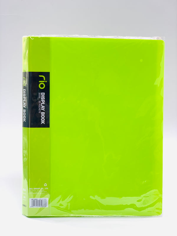 A4 CLEAR VIEW 30 POCKET DISPALY BOOK GREEN COLOR – AL NAHAR STATIONERY
