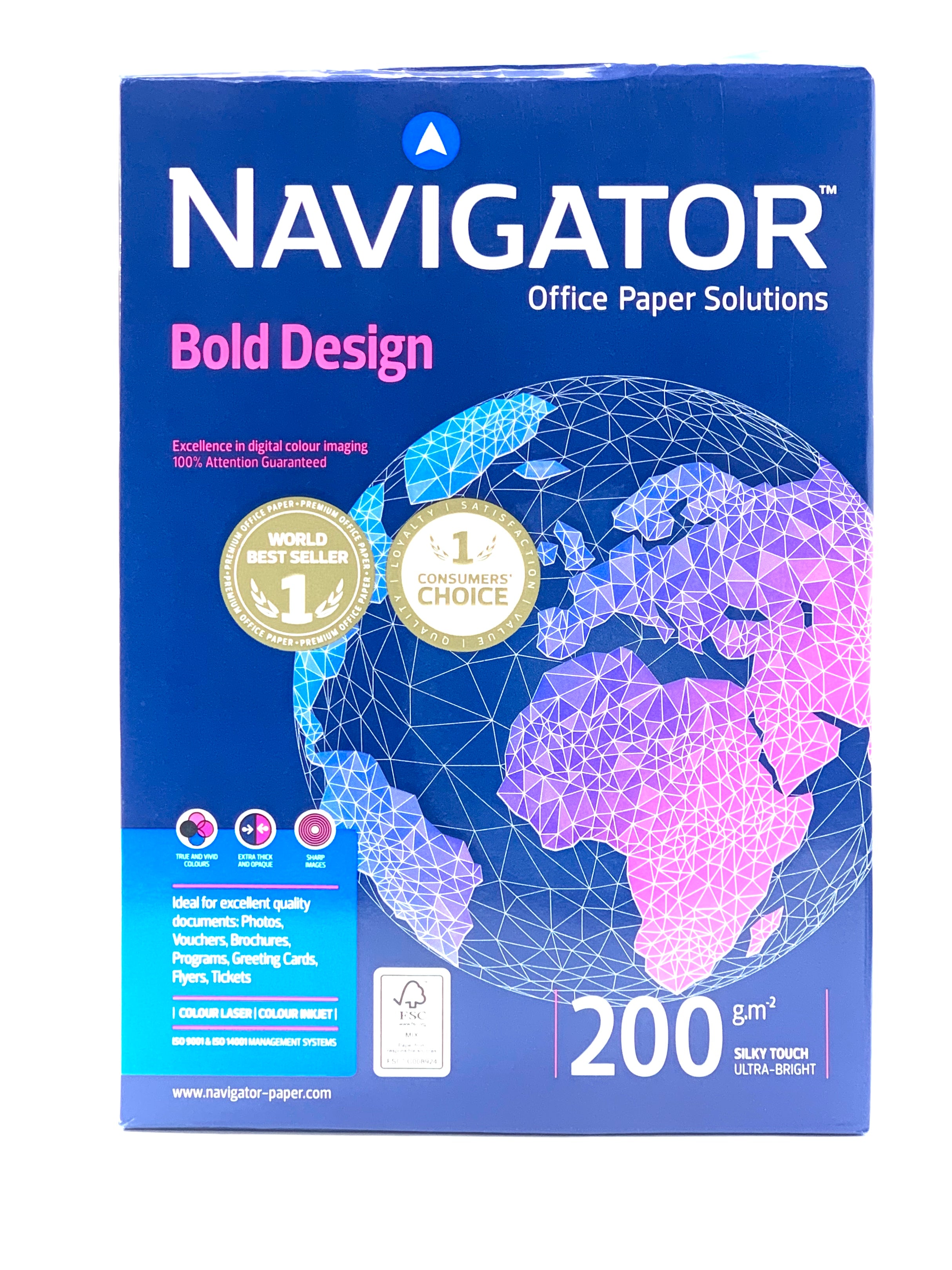 Navigator A4 Paper 200gsm Ultra-bright Pack of 150 sheets – AL NAHAR ...
