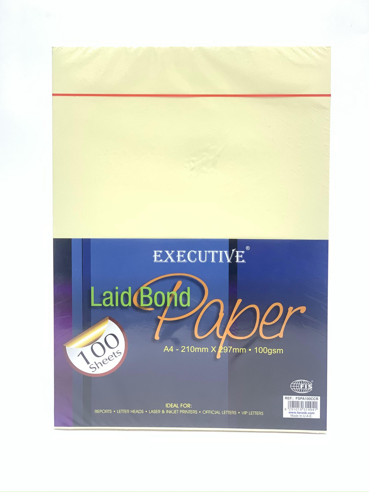Executive Laid Bond Paper A4 100 sheets Cream Color – AL NAHAR STATIONERY