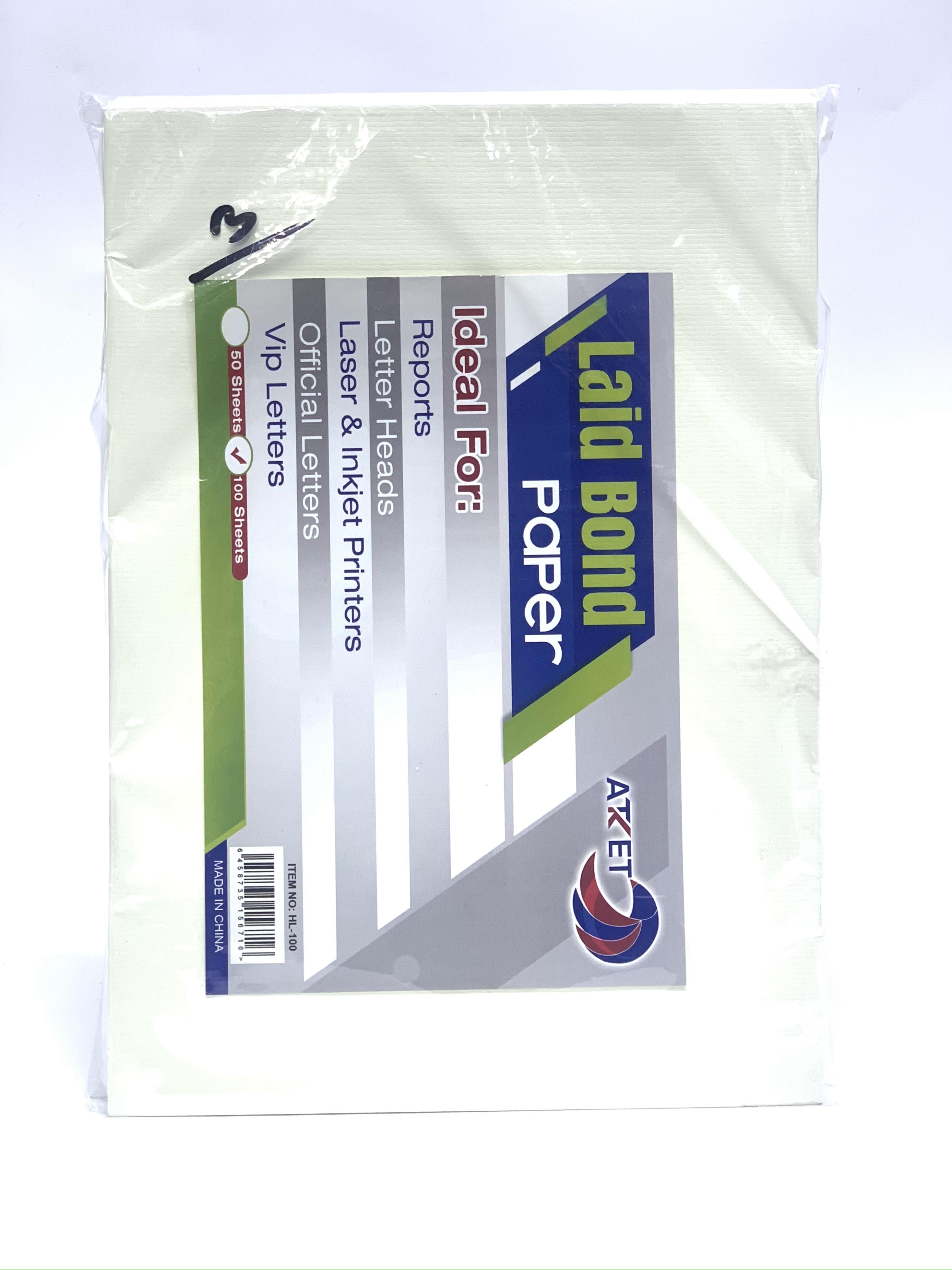 Laid Bond paper A4 100 sheets Cream color – AL NAHAR STATIONERY