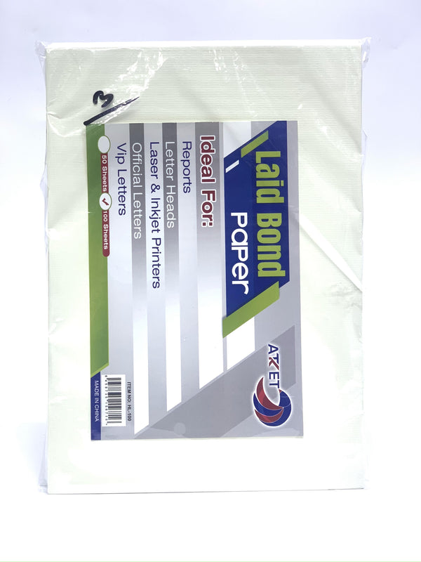Laid Bond paper A4 100 sheets Cream color – AL NAHAR STATIONERY