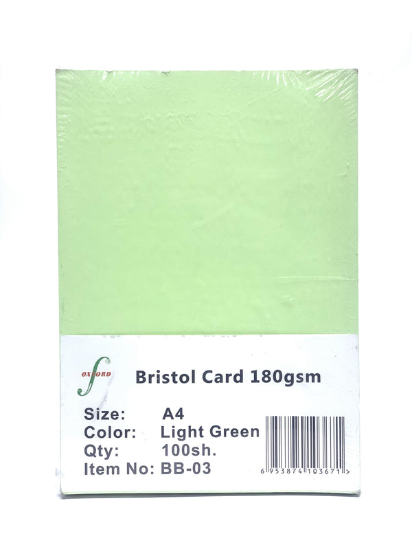 A4 BRISTOL CARD 180 GSM GREEN COLOR 100 SHEETS – AL NAHAR STATIONERY