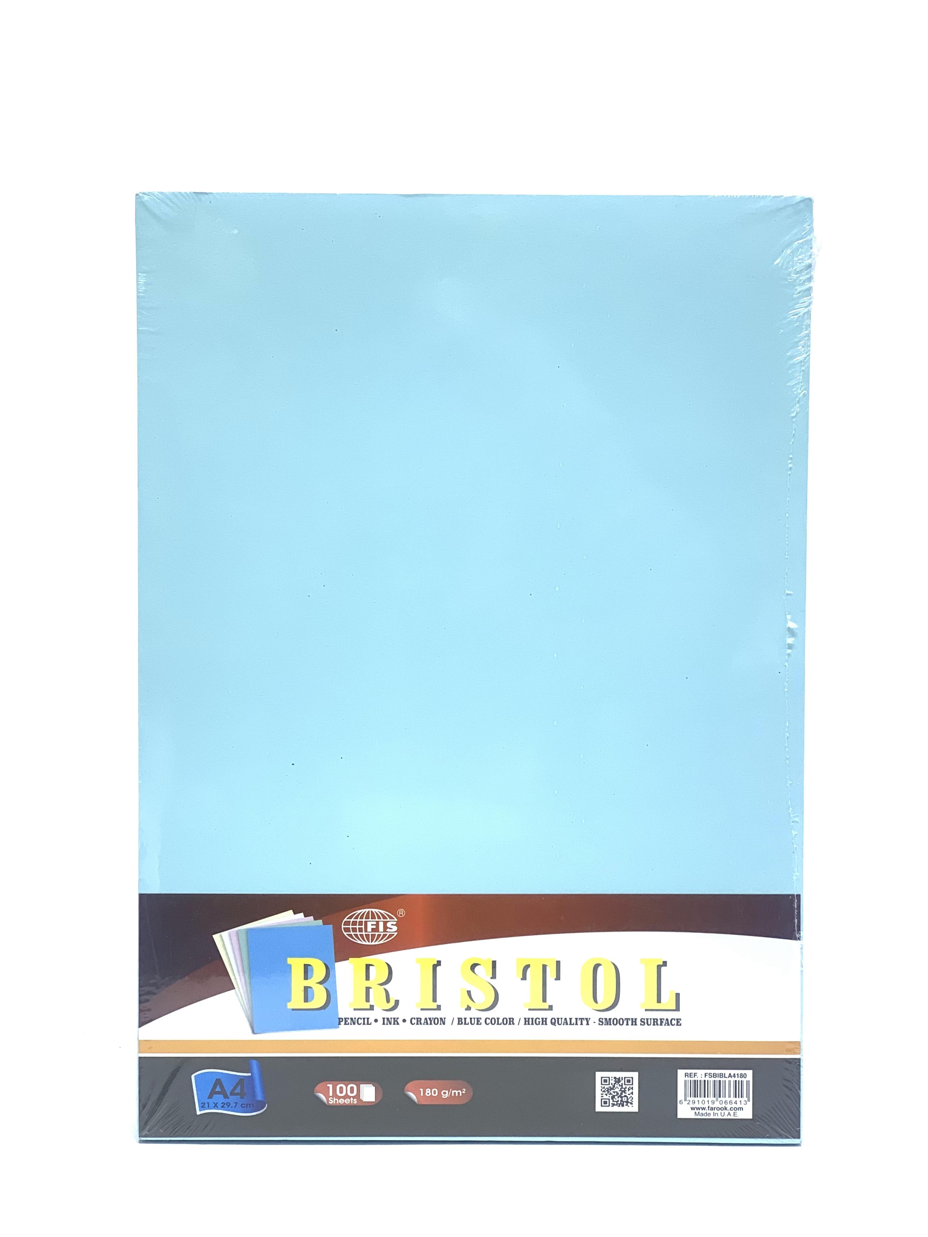 A4 BRISTOL CARD 180 GSM bLUE COLOR 100 SHEETS – AL NAHAR STATIONERY
