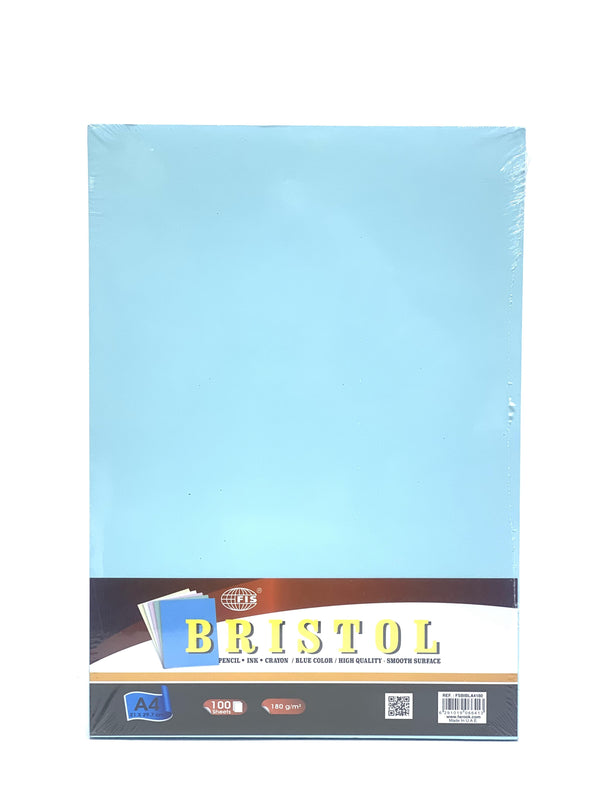 A4 BRISTOL CARD 180 GSM bLUE COLOR 100 SHEETS – AL NAHAR STATIONERY