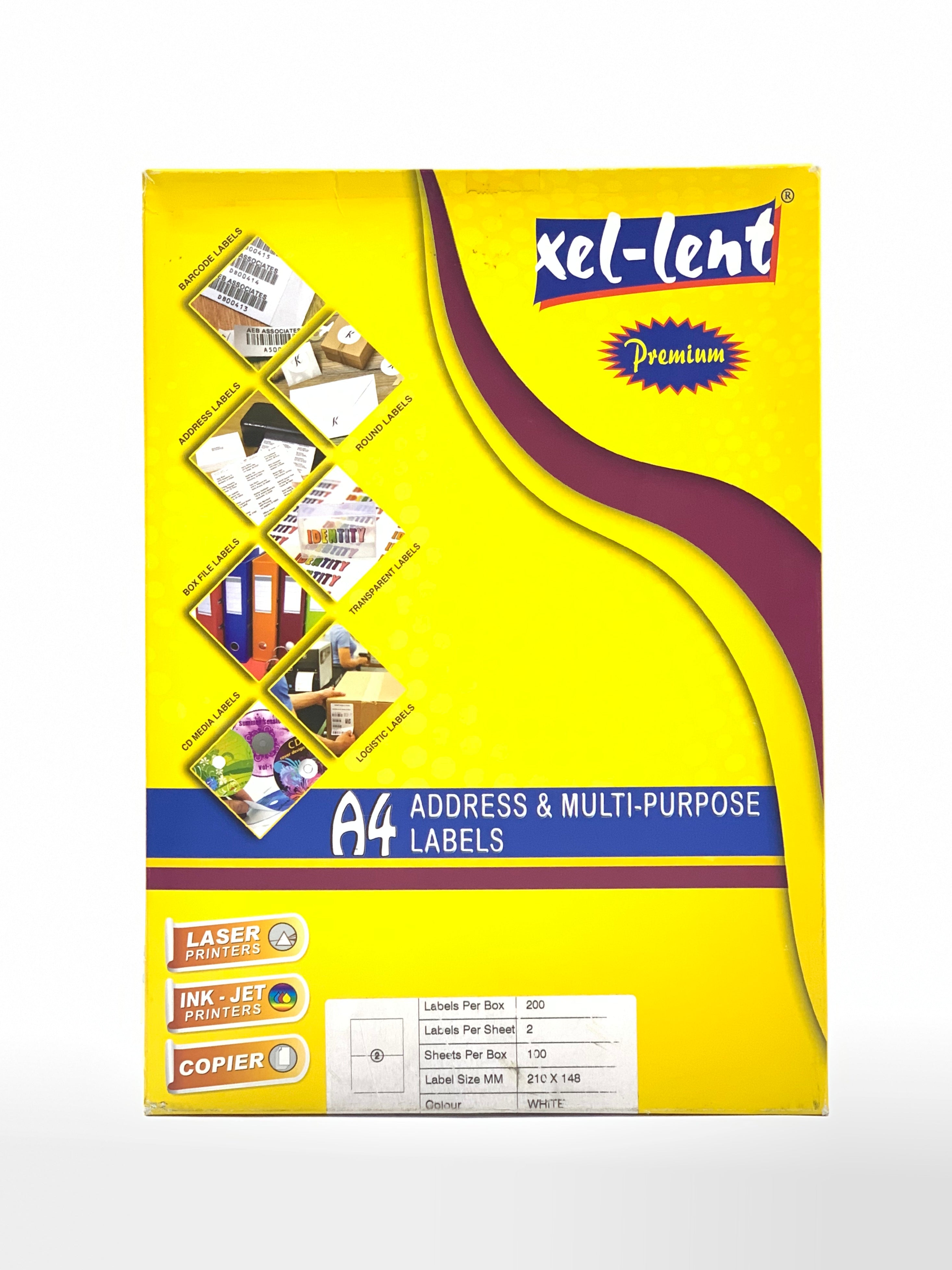 XELLENT A4 ADDRESS AND MULTI-PURPOSE LABELS WHITE,2 LABELS (2 CUT) – AL ...