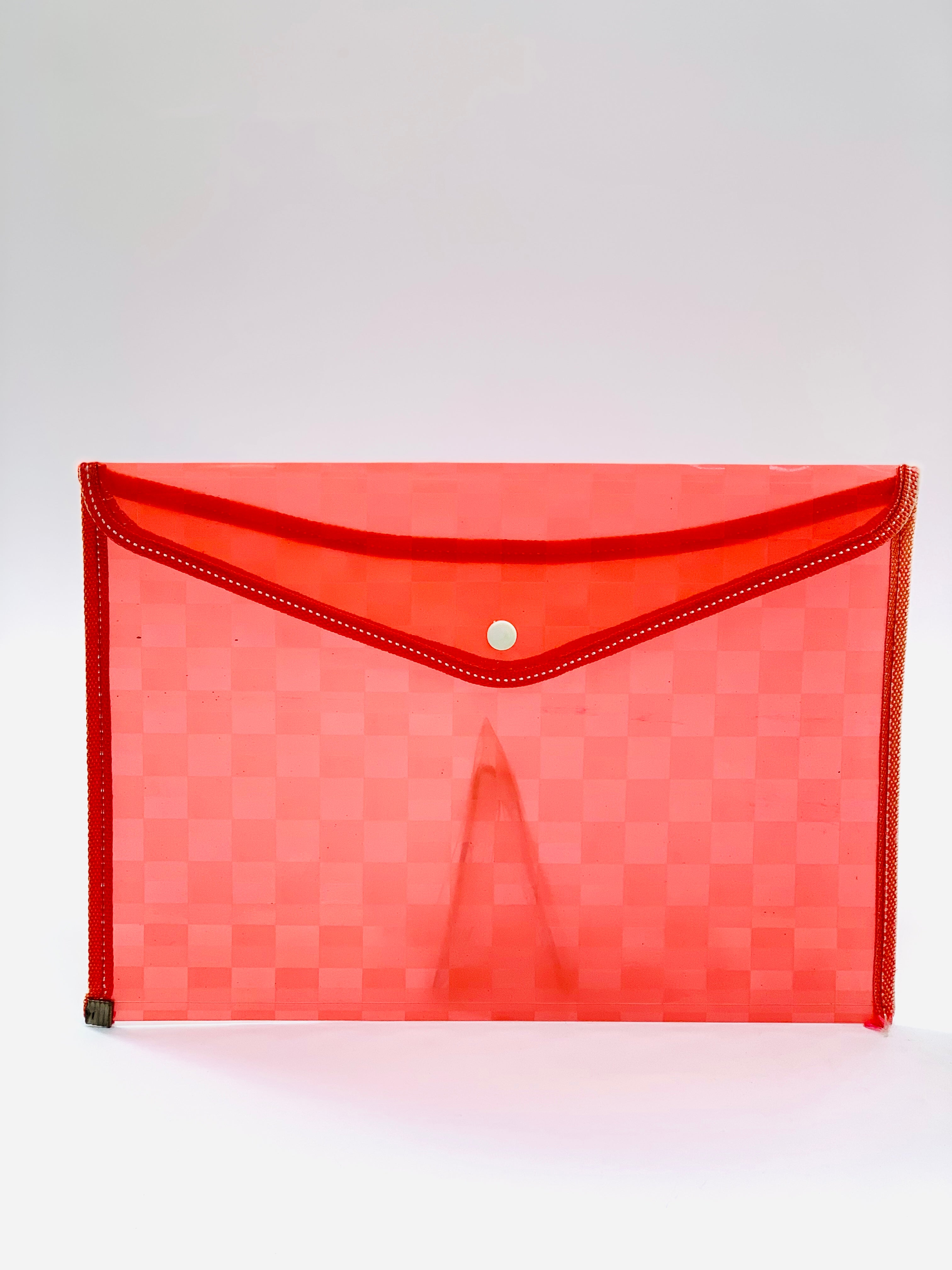 Plastic Envelopes,Waterproof red Project Envelope Folder, A4 Letter Si ...