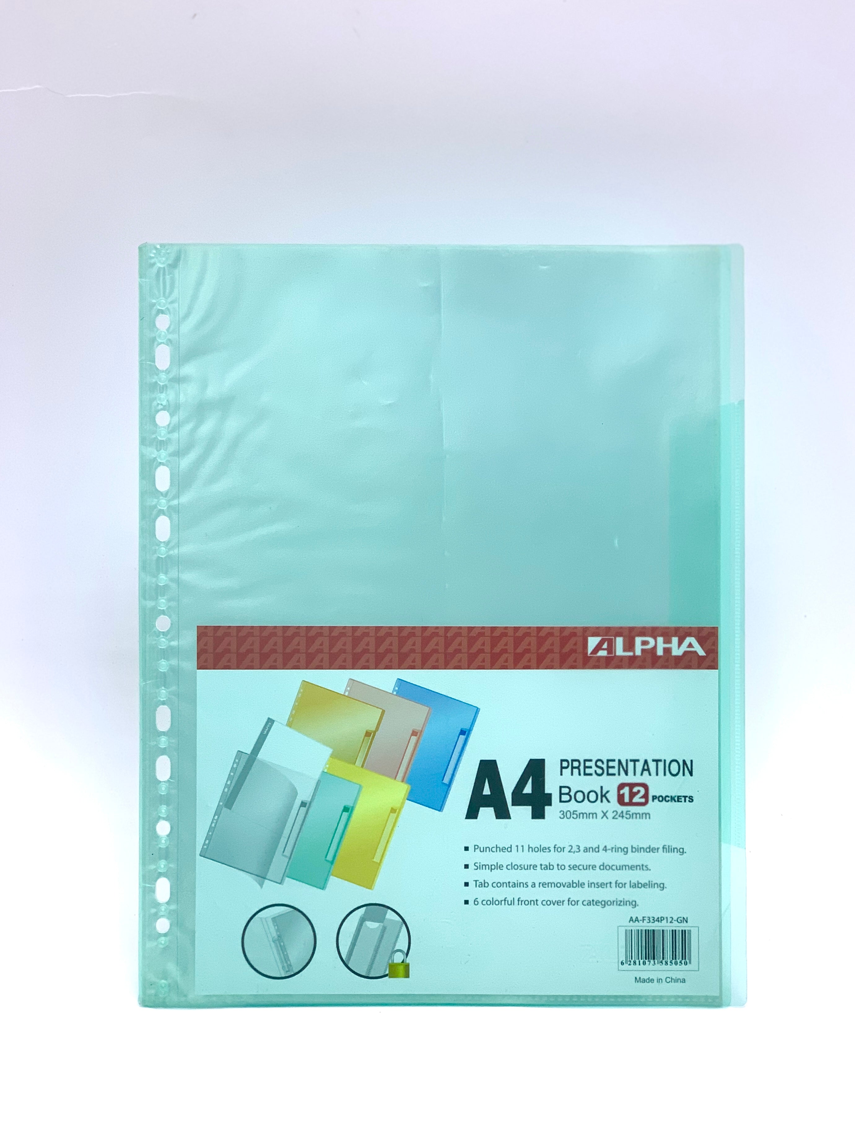 ALPHA A4 PRESENTATION 12 POCKETS FILE – AL NAHAR STATIONERY