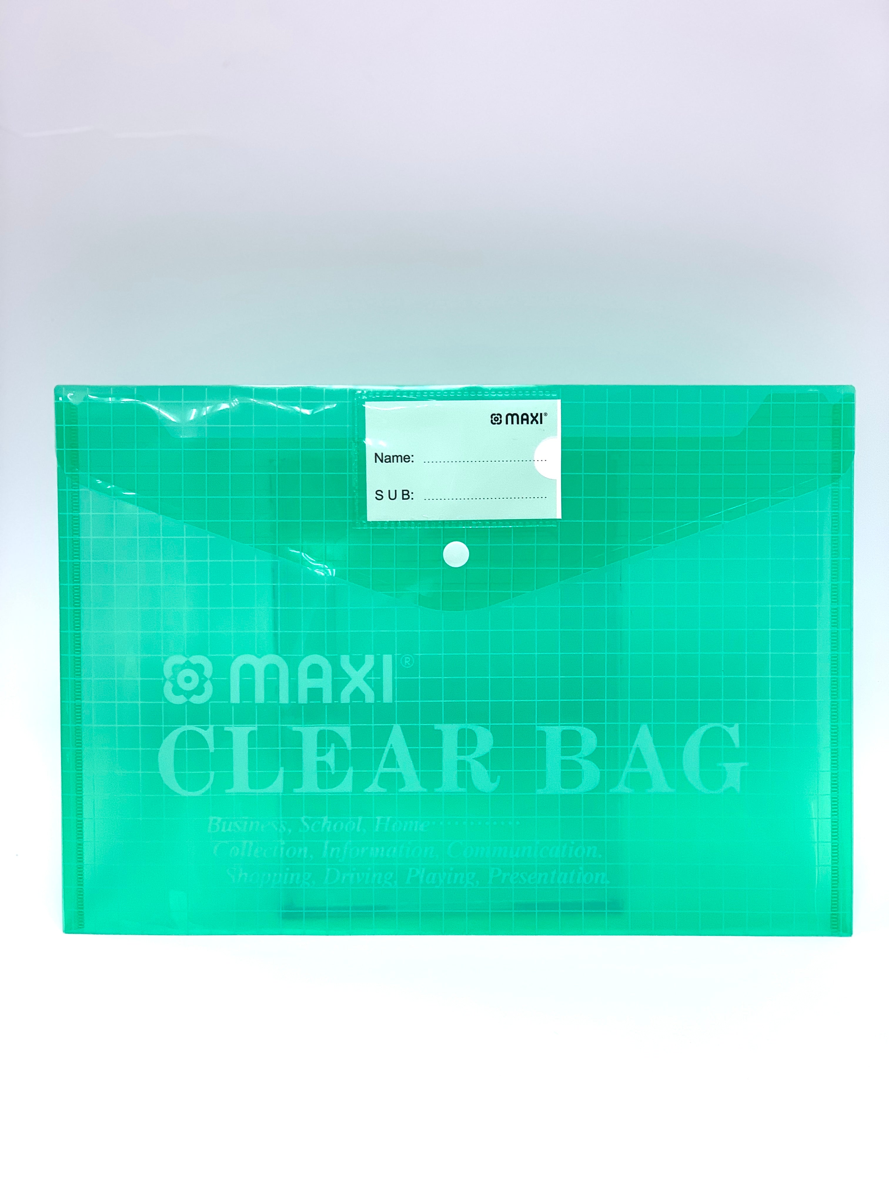 Maxi Clear Bag With Name Card – AL NAHAR STATIONERY