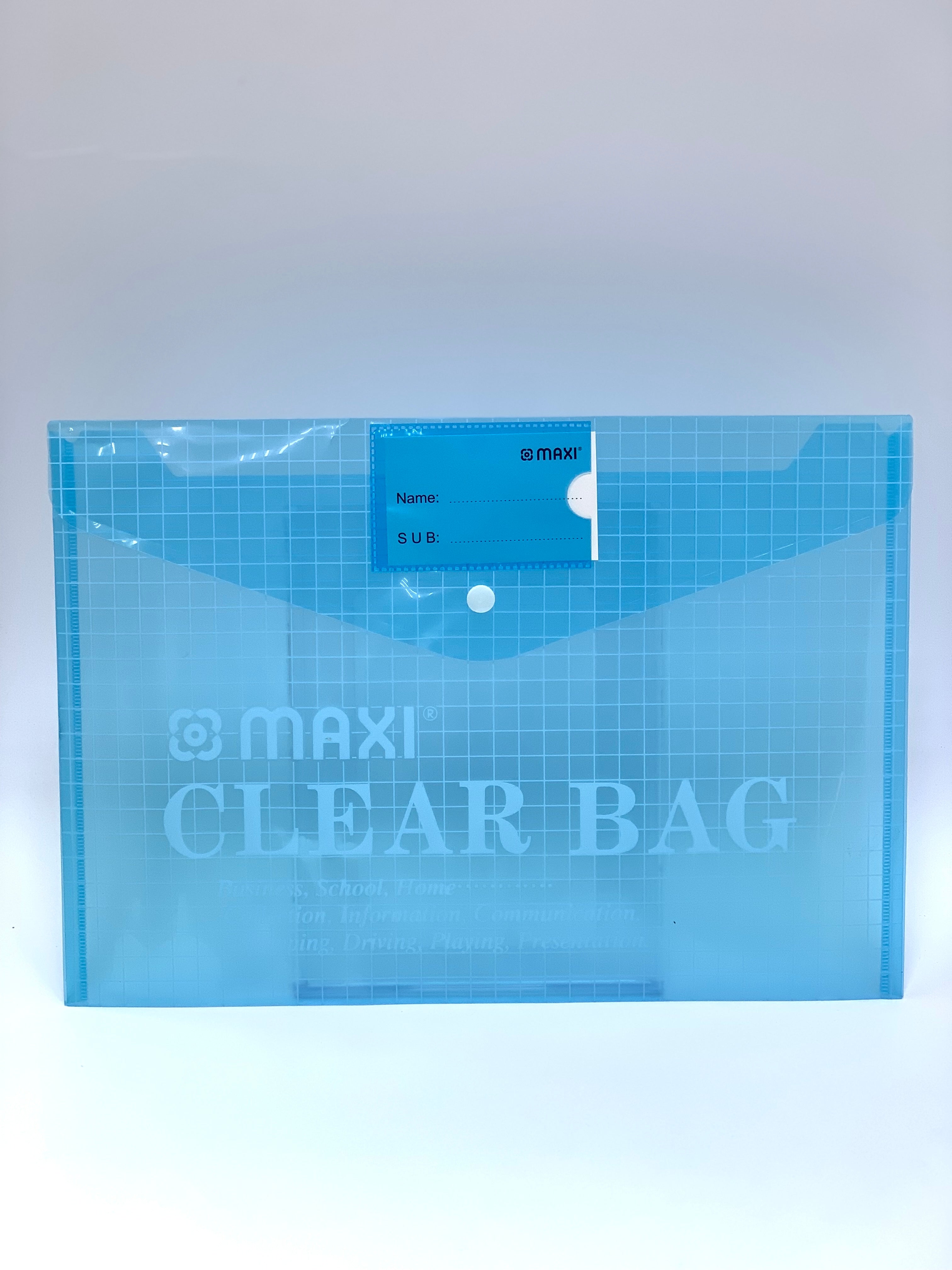 Maxi Clear Bag With Name Card – AL NAHAR STATIONERY