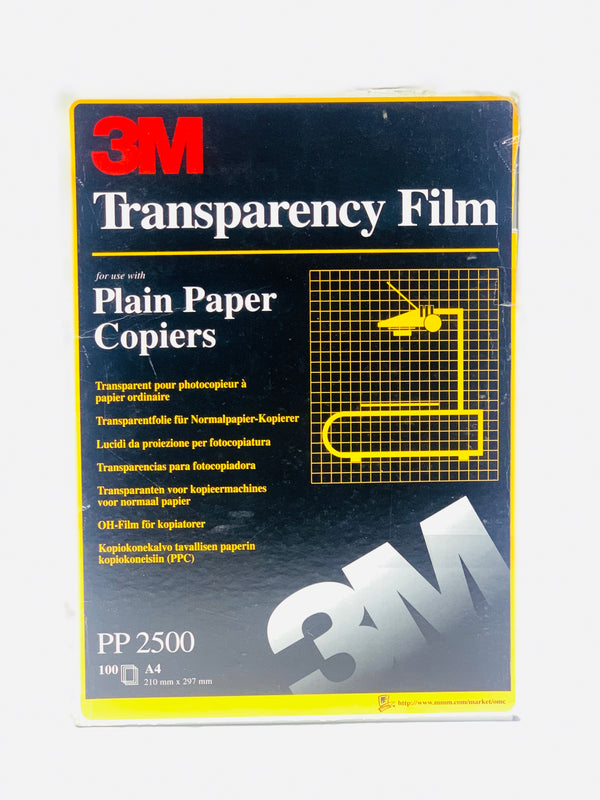 Transparency Film for Plain Paper Copier, Black on Clear Sheet, Withou ...