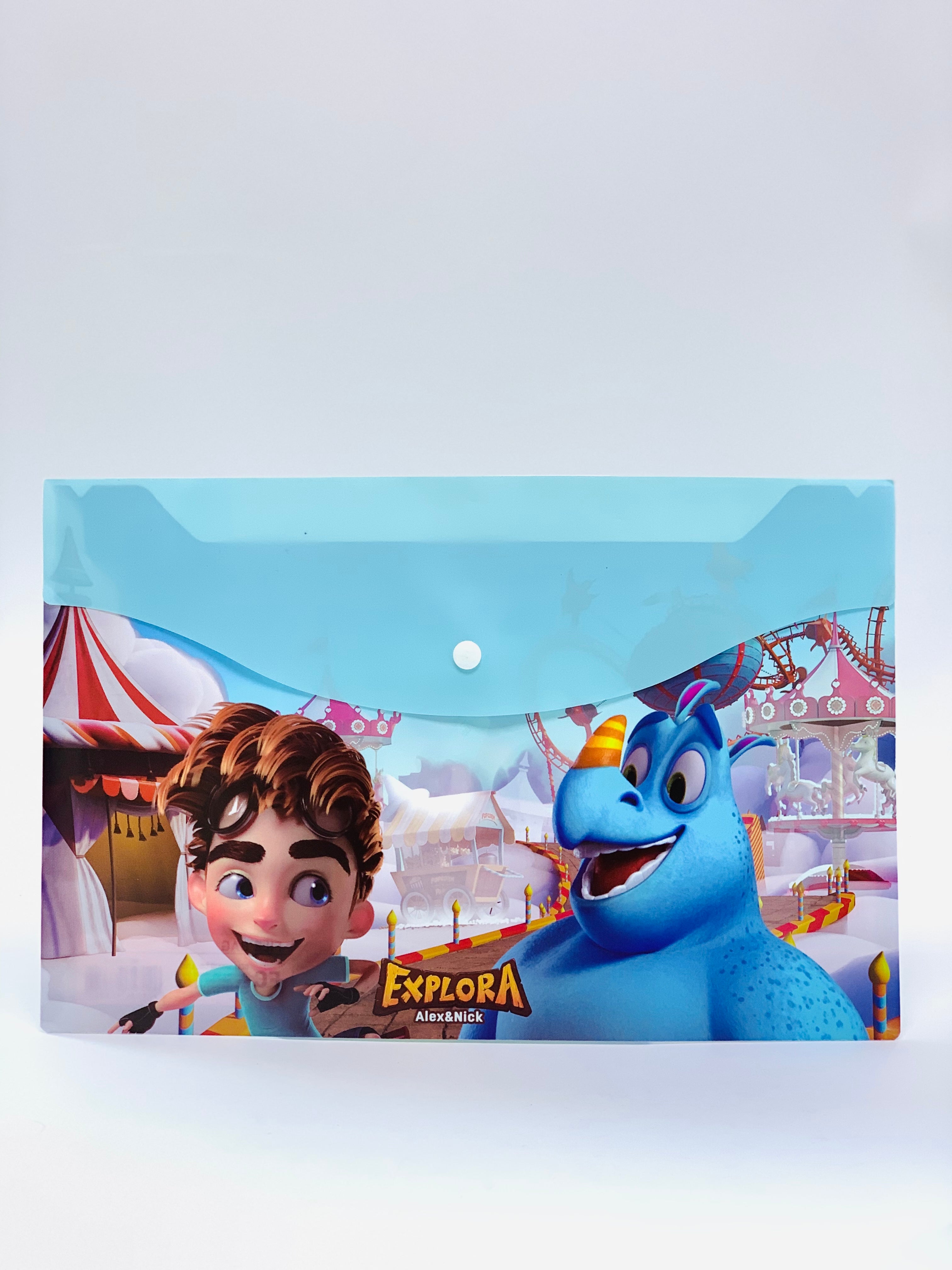 PLASTIC FILE ENVELOPE CARTOON DESIGN COVER – AL NAHAR STATIONERY