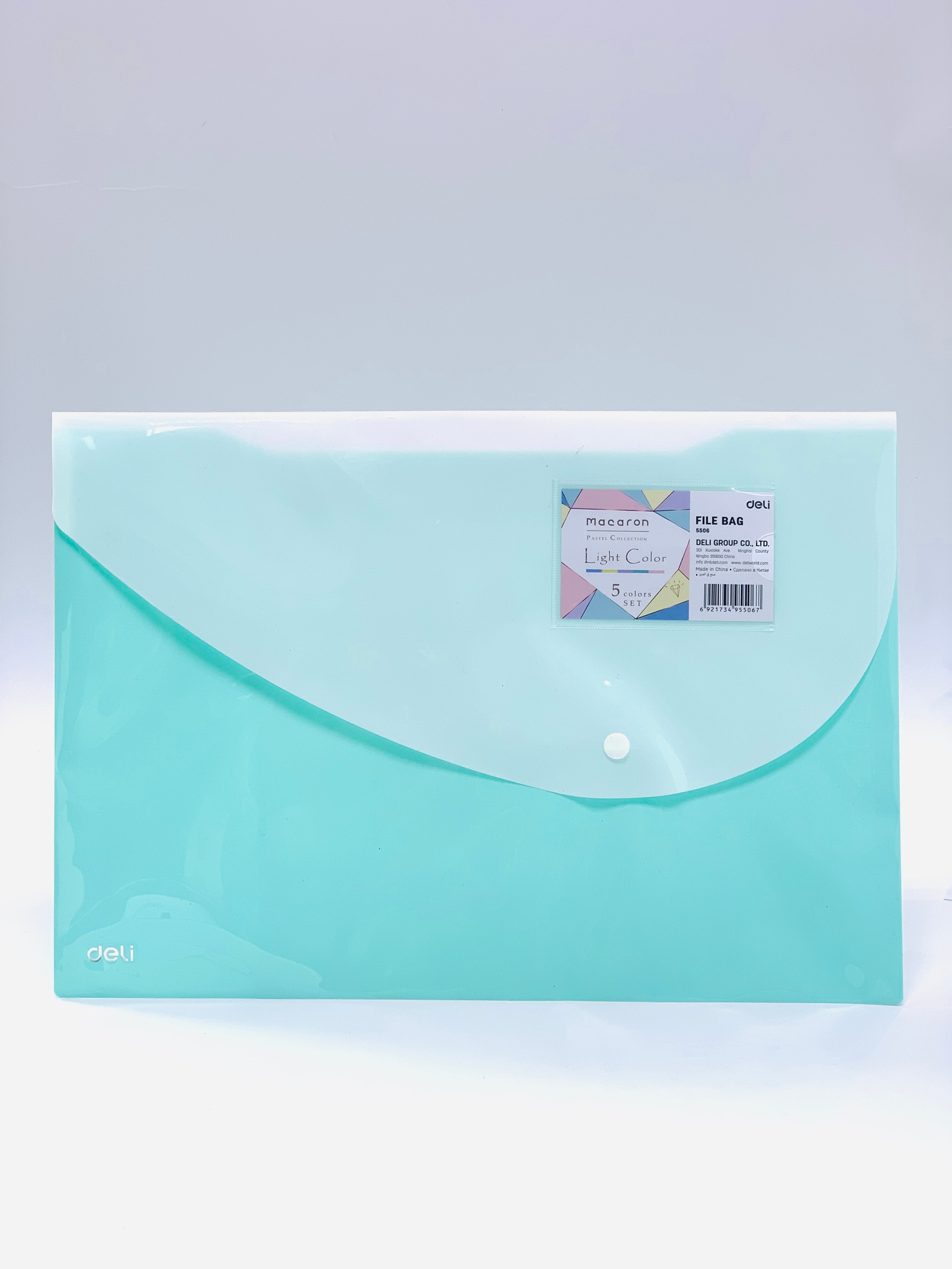 PLASTIC FILE ENVELOPE PLAIN LIGHT BLUE DESIGN COVER – AL NAHAR STATIONERY