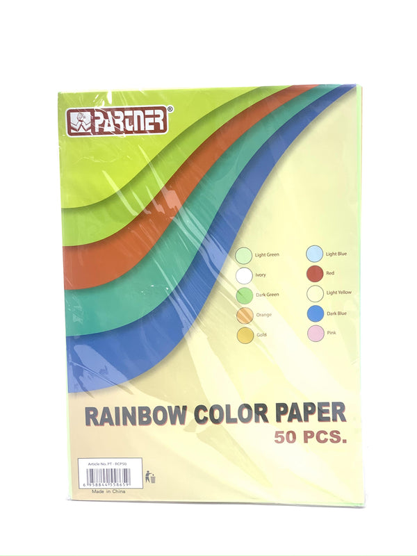 Partner a4 Assorted Colours Paper 50 sheets – AL NAHAR STATIONERY