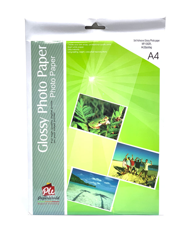 SELF ADHESIVE GLOSSY PHOTO PAPER 20 SHEETS – AL NAHAR STATIONERY