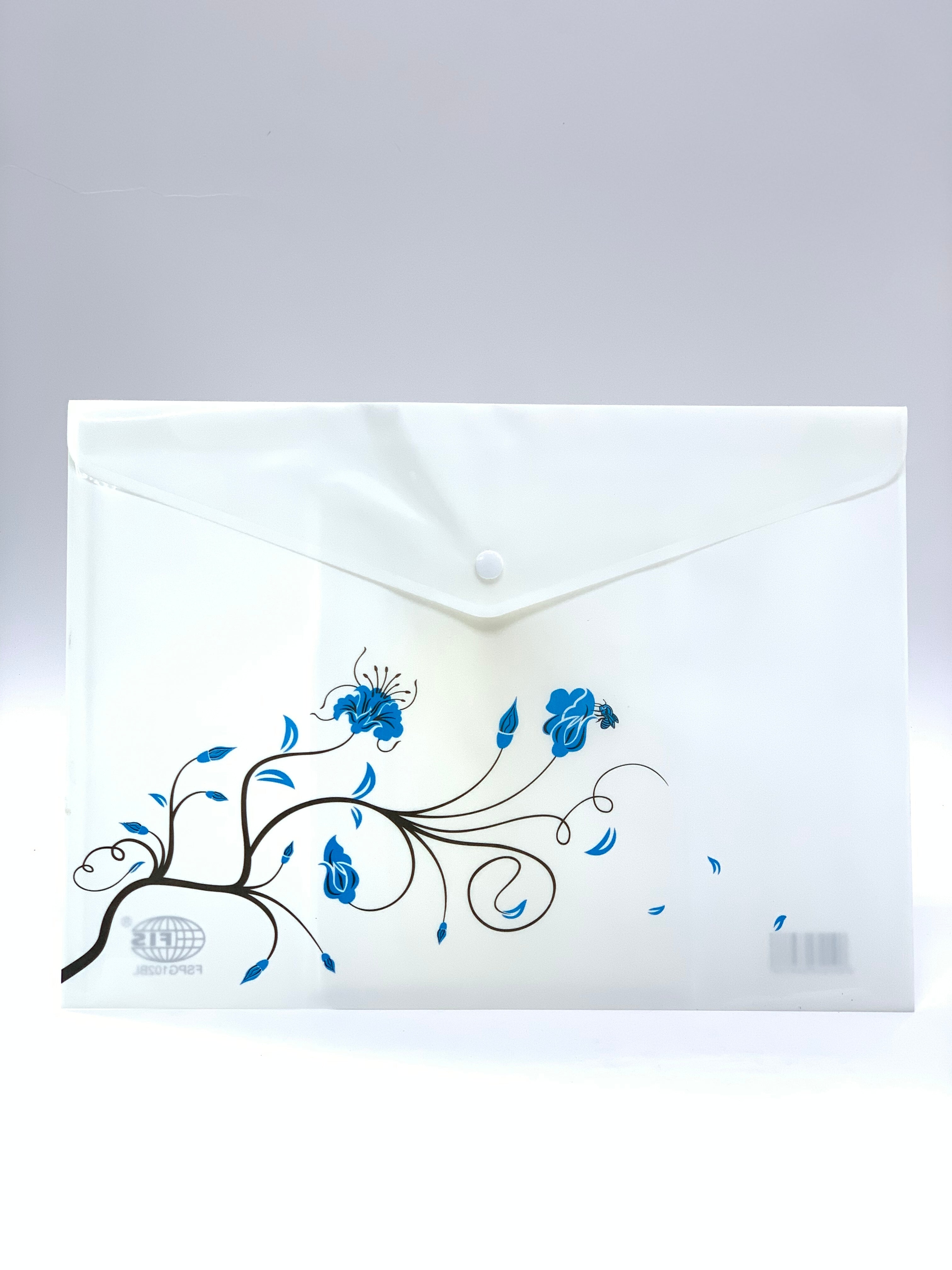PLASTIC FILE ENVELOPE FLOWER DESIGN COVER – AL NAHAR STATIONERY