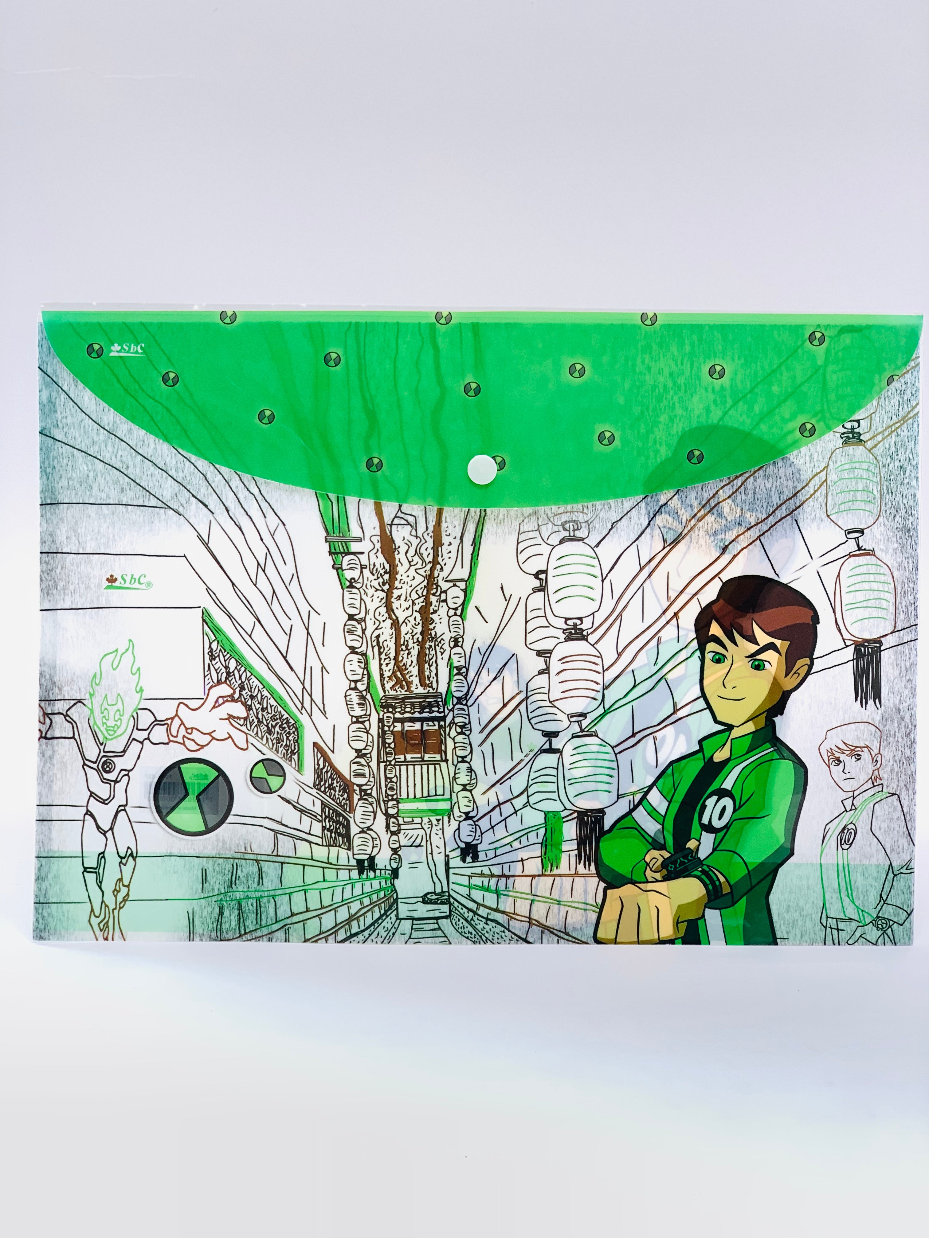 PLASTIC FILE ENVELOPE BEN TEN DESIGN COVER – AL NAHAR STATIONERY