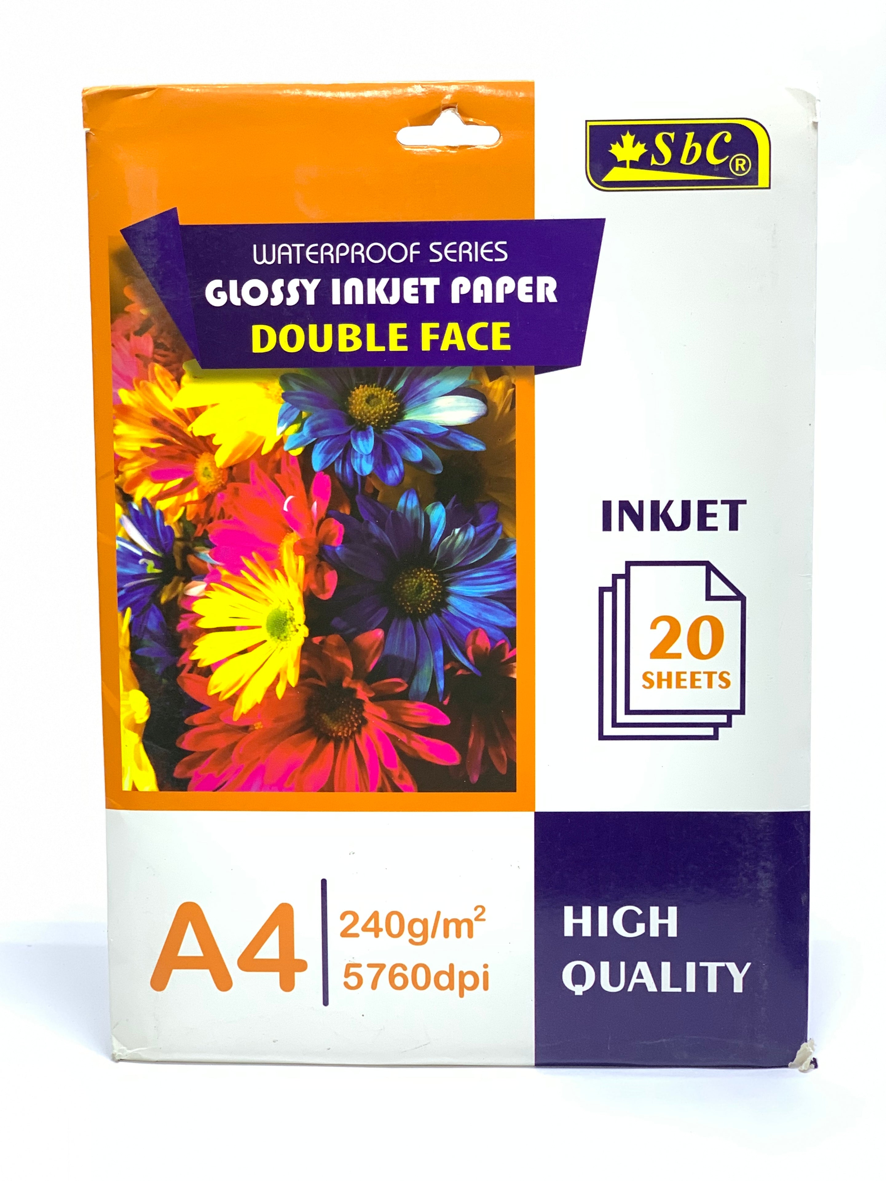 SBC GLOSSY INK JET PAPER DOUBLE FACE 240 GM 20 SHEETS – AL NAHAR STATIONERY