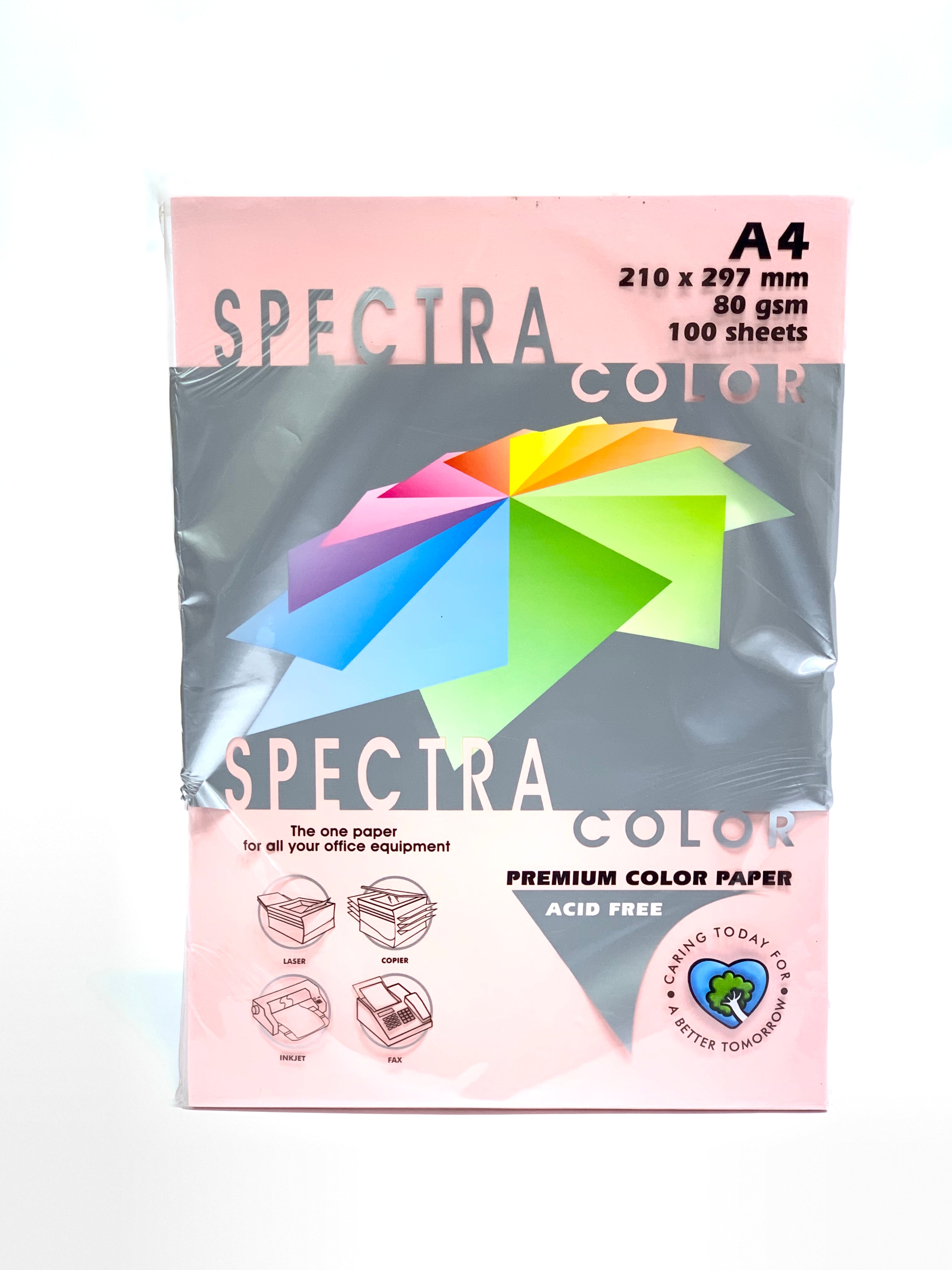 SPECTRA COLOR PAPER PINK 100 SHEETS 80 GSM – AL NAHAR STATIONERY