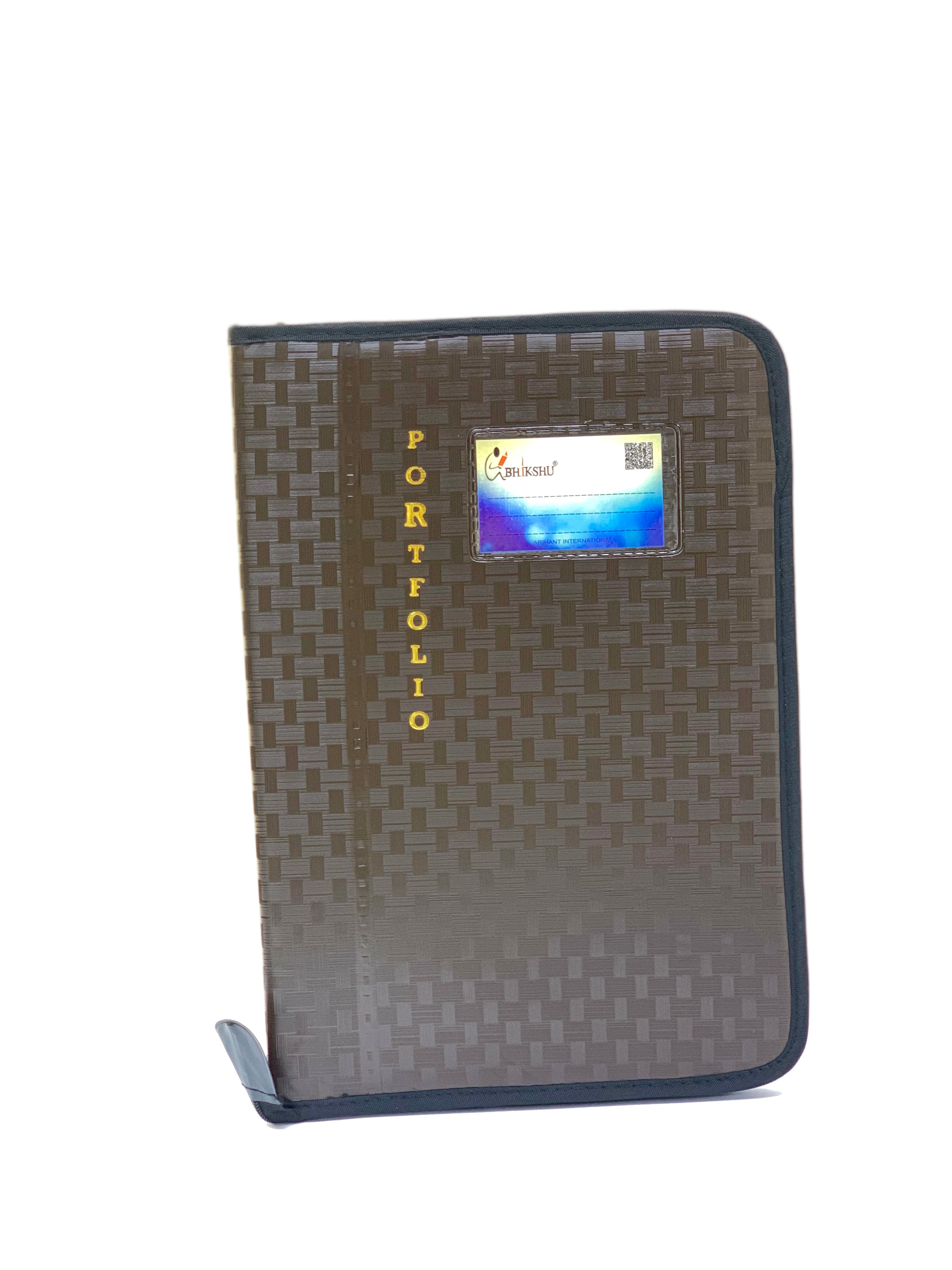 A4 50% Recycled 20 LEAVE Black Zipped Presentation Display Book, File ...