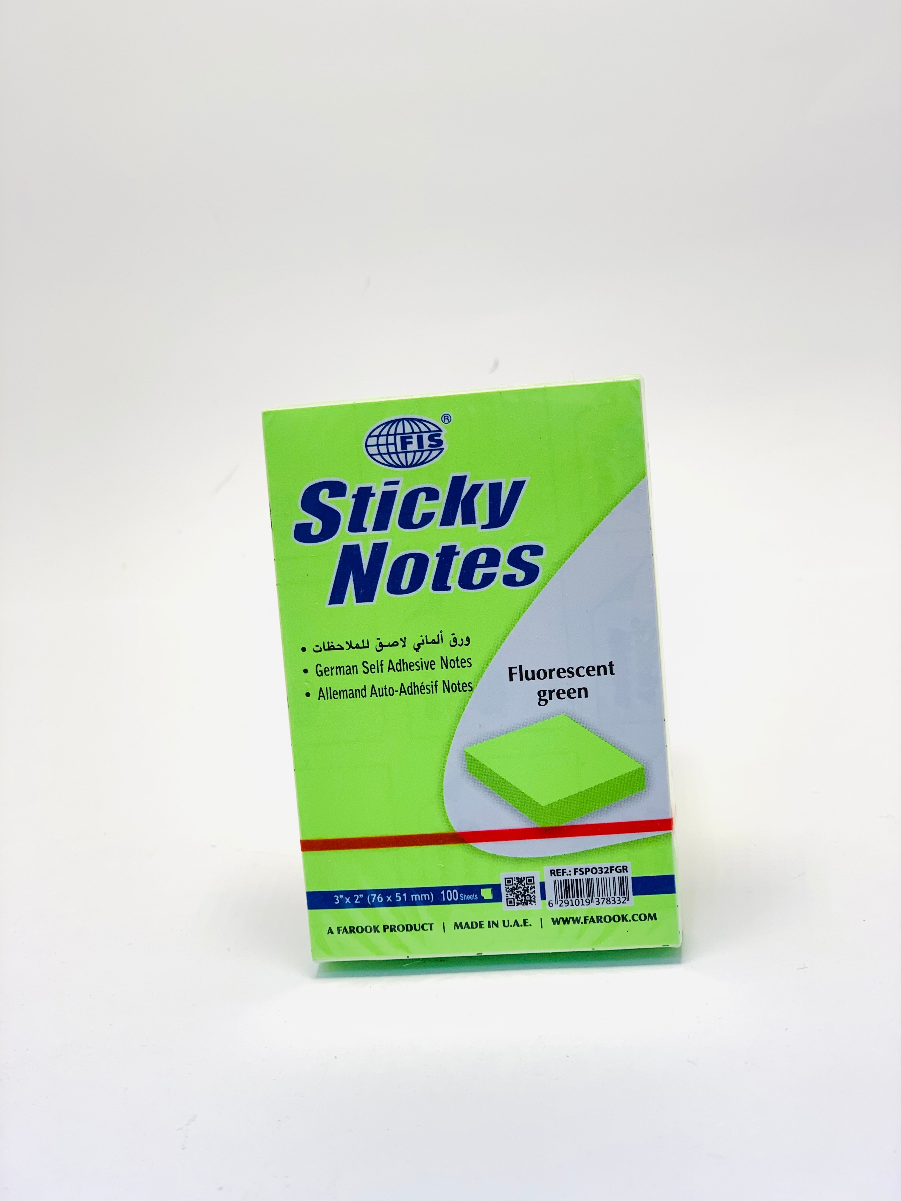 FLOURESCENT STICKY NOTES 3X2 FIS GR – AL NAHAR STATIONERY