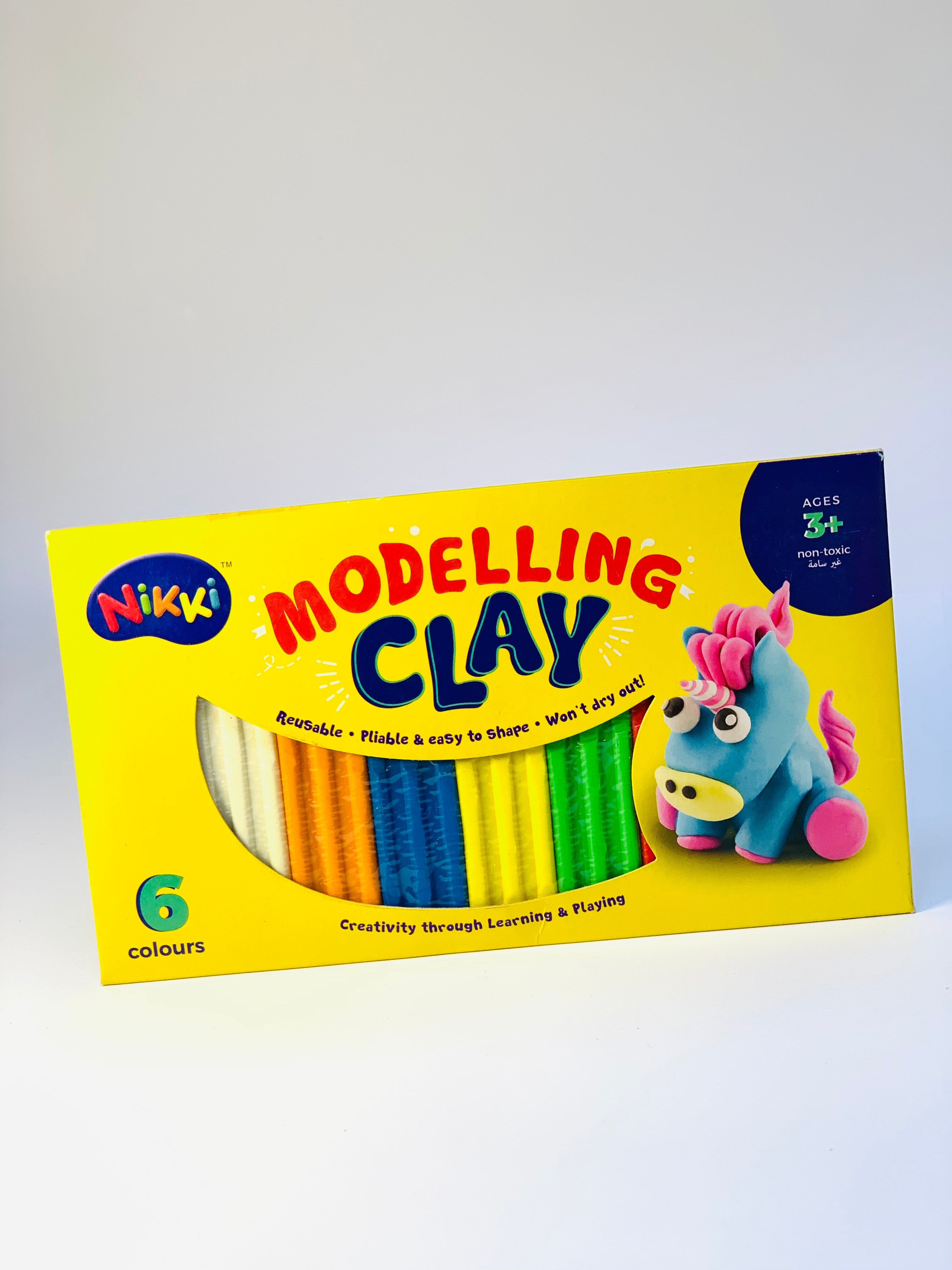 NIKKI MODELING CLAY 6 COLORS – AL NAHAR STATIONERY