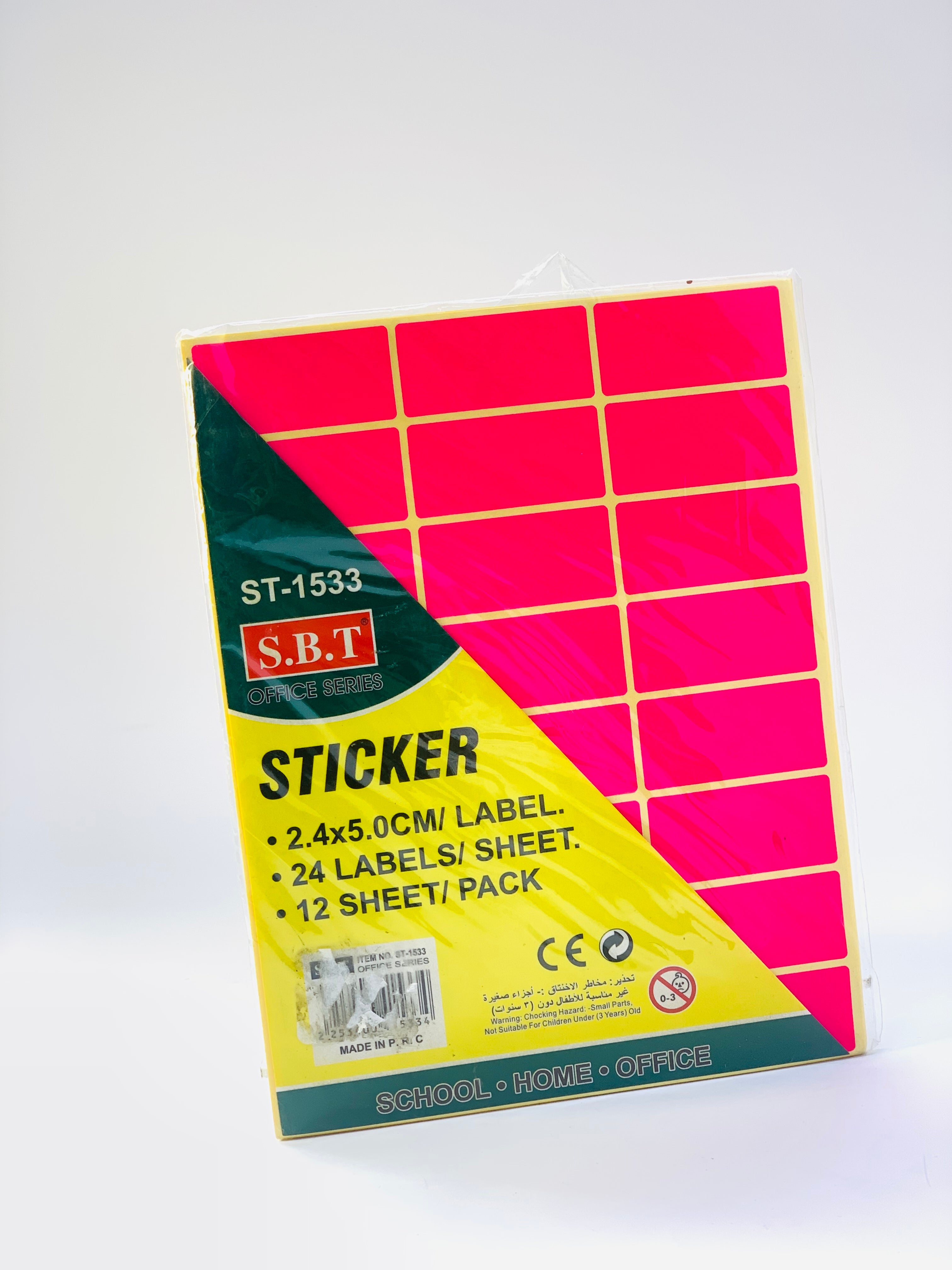 SBT STICKER 2.4X5.0CM ORANGE (12 SHEET /PACK -24 LABEL /SHEET) – AL ...
