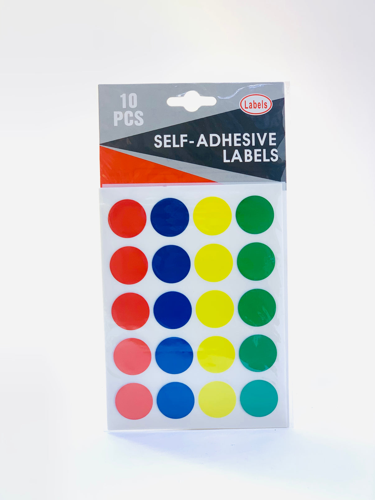 SELF ADHESIVE LABELS 4 CLR ROUND 10PCS – AL NAHAR STATIONERY
