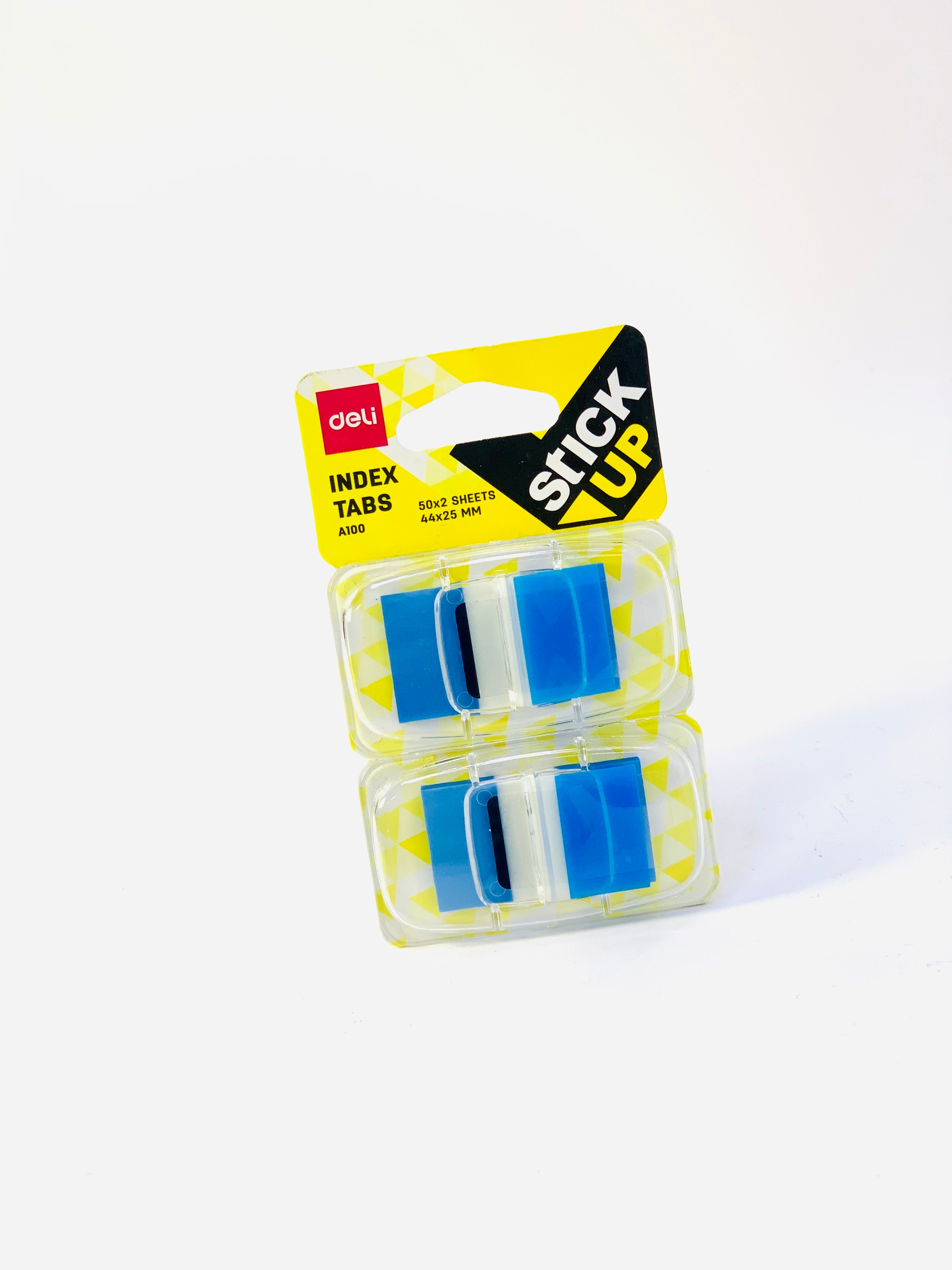 DELI STICK UPINDEX TABS A100 50X2 SHEETS44X25MM – AL NAHAR STATIONERY