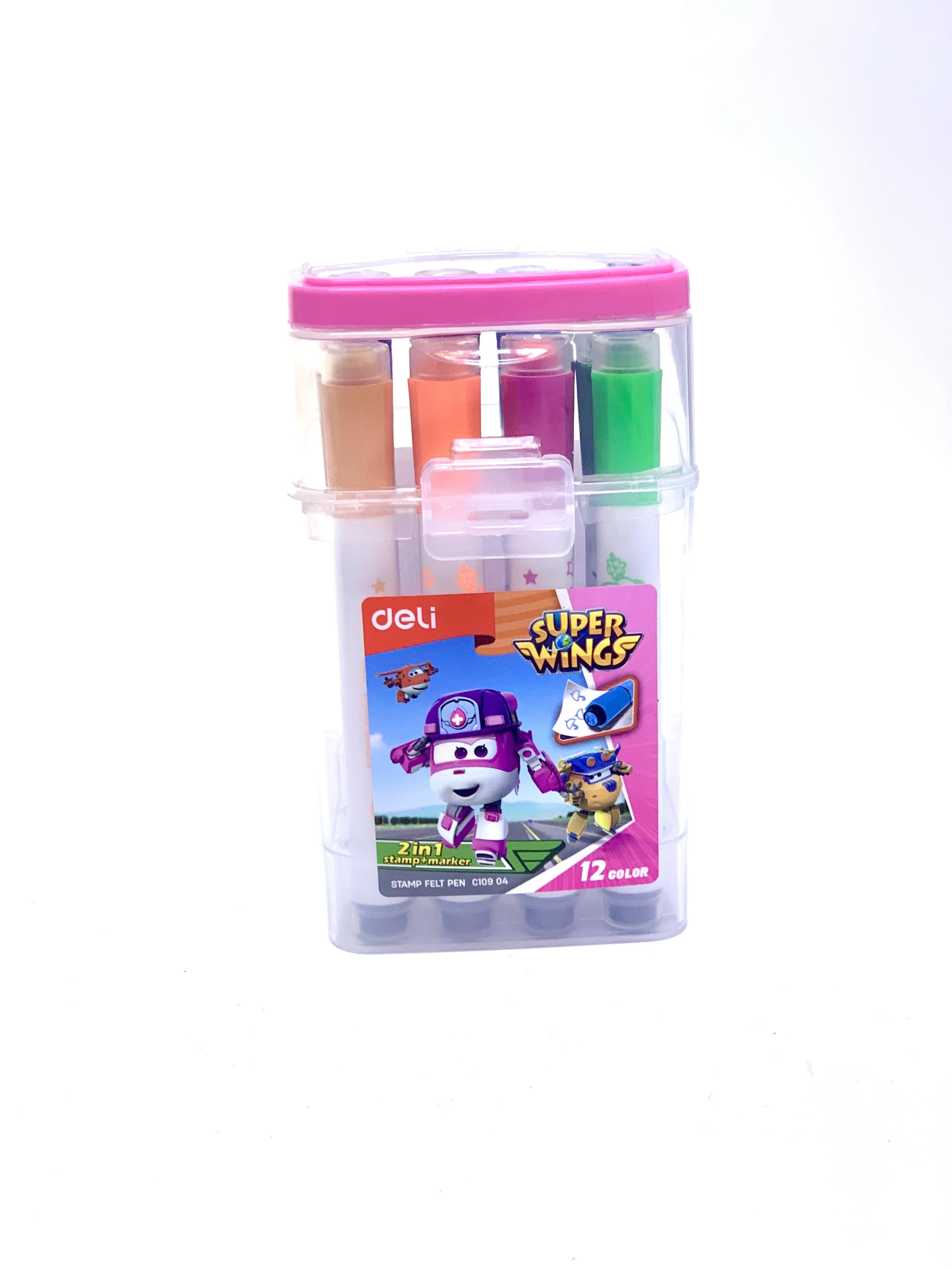 DELI STAMP FELT PEN MARKER 1X12 – AL NAHAR STATIONERY