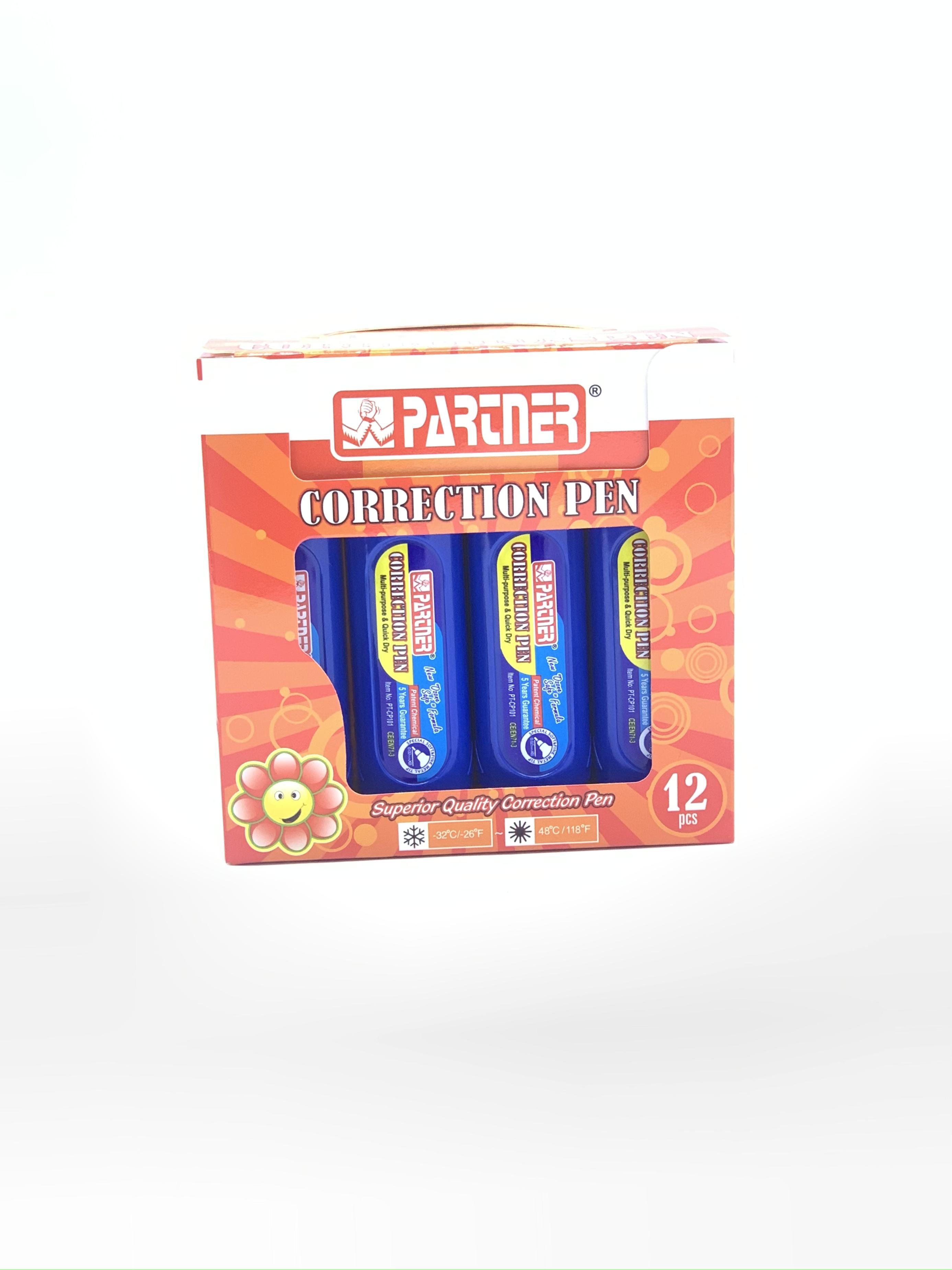 PARTNER CORRECTION PEN 12 PCS PACK – AL NAHAR STATIONERY