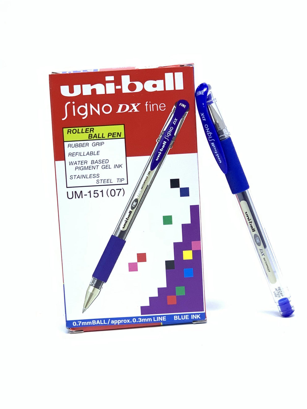 UNI BALL SIGNO DX FINE UM 151 07 BLUE PACK OF 12 – AL NAHAR STATIONERY