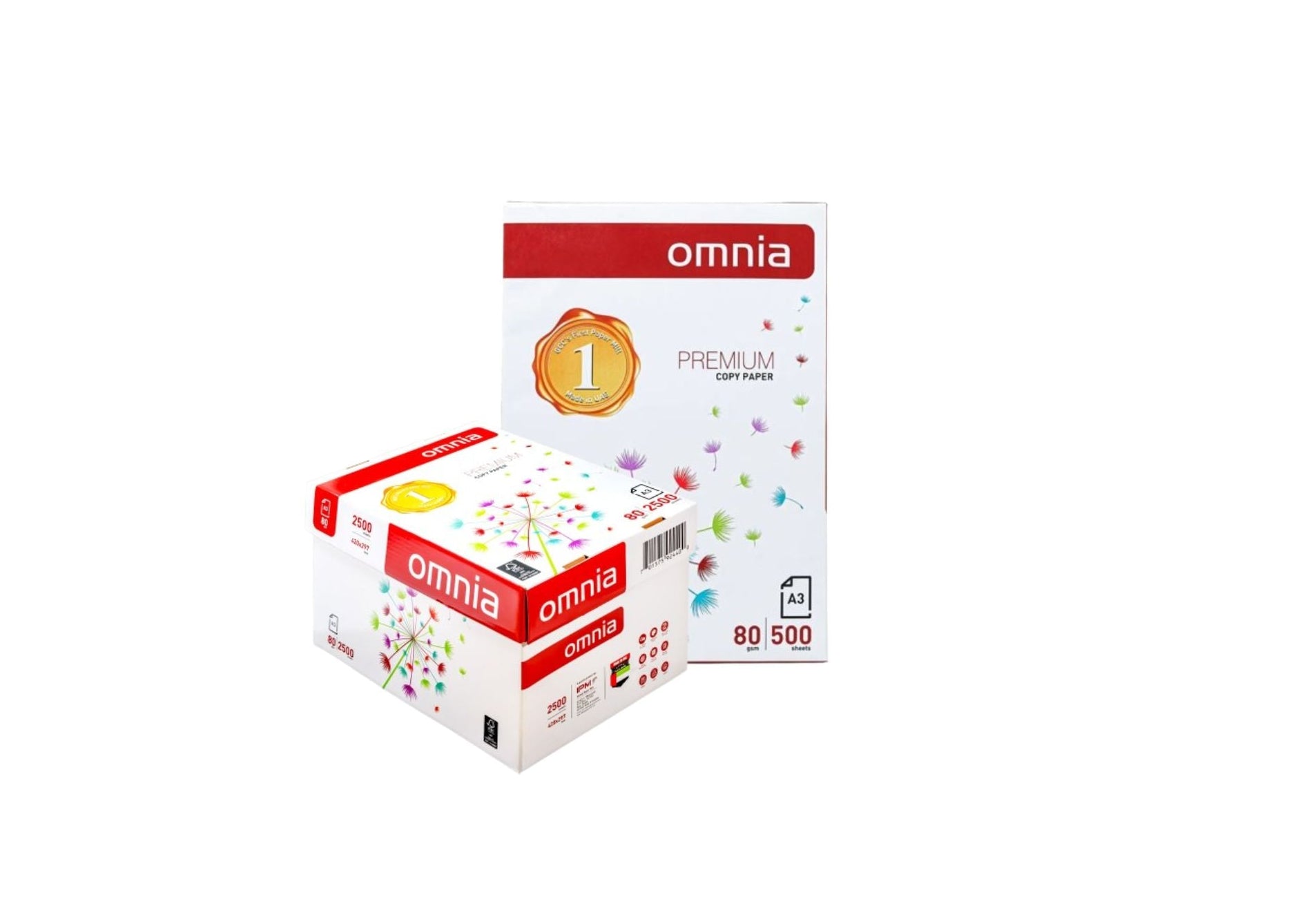 A3 OMNIA PREMIUM COPY PAPER 80 GSM FULL BOX 5 REAM – AL NAHAR STATIONERY