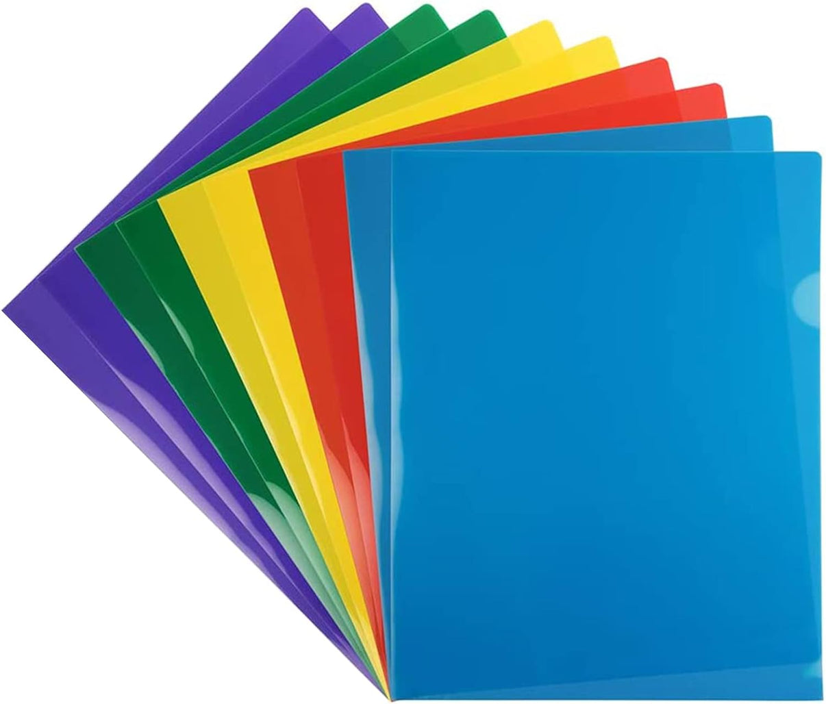 L- folder a4 size assorted colours (10pcs ) – AL NAHAR STATIONERY